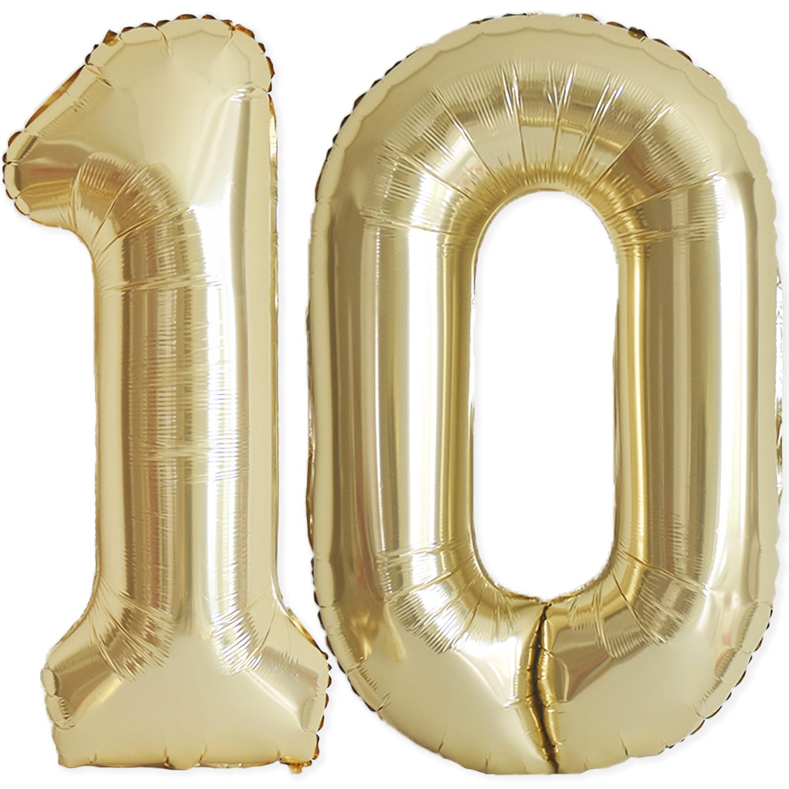 Amazon.com: 10 Balloon Number, 40 Inch Champagne Gold Foil Balloons ...