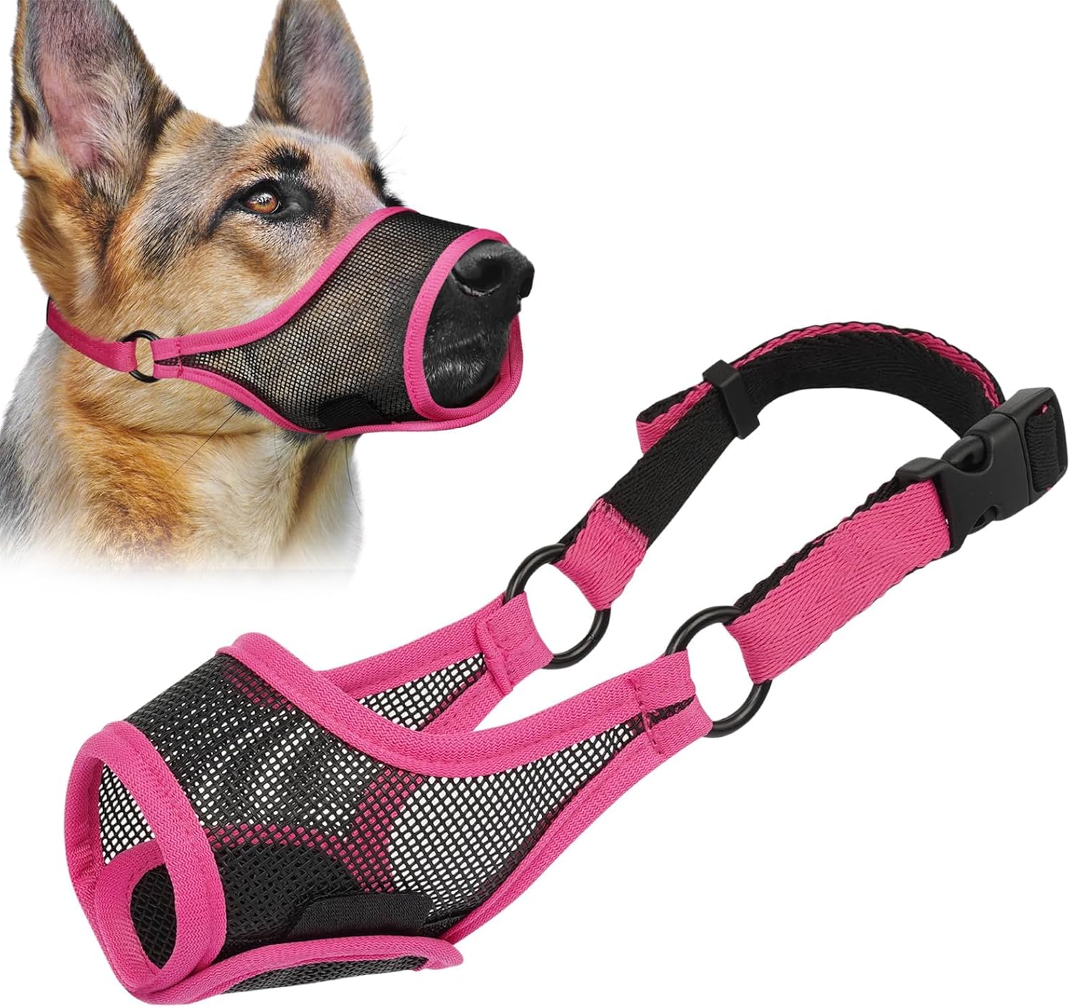 Amazon.com : LUCKYPAW Dog Muzzle, Mesh Muzzle for Large Medium Small ...