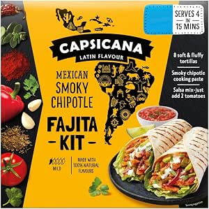 Capsicana Fajita Kit, Mexican Smoky Chipotle, 455g : Amazon.co.uk: Grocery