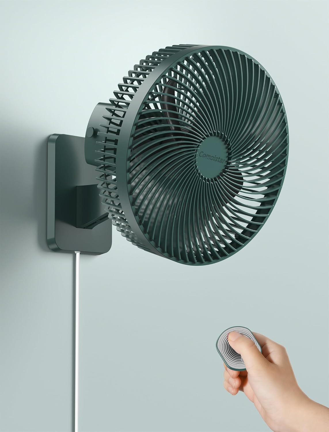 Amazon.com: 10 Inch Oscillating Wall Mount Small Fan with Remote Control and Timer, 4 Speeds ...