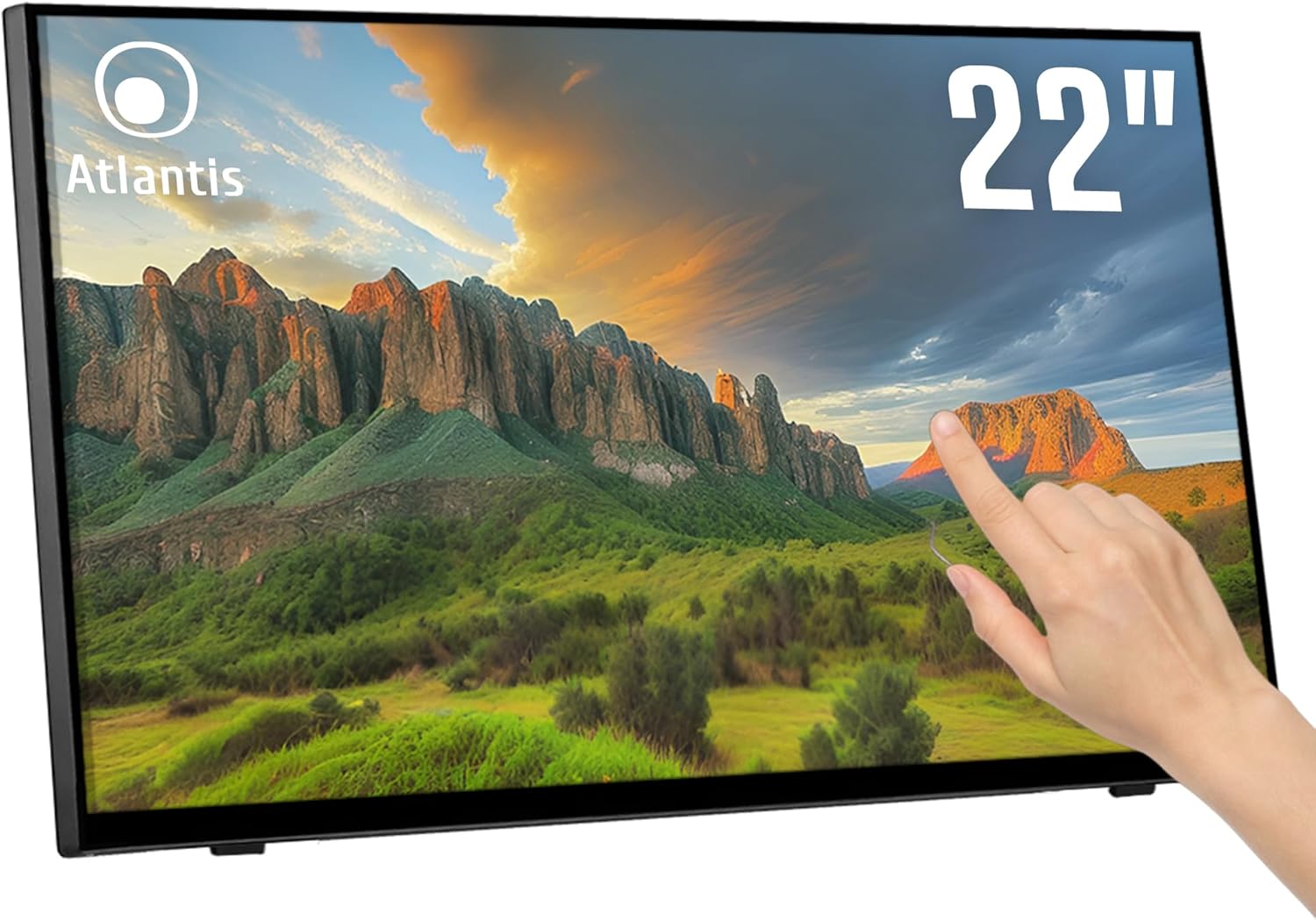 Atlantis A05-T22A-VHDM 22 Zoll Touch Monitor, 22-Zoll-Bildschirm, 10 ...