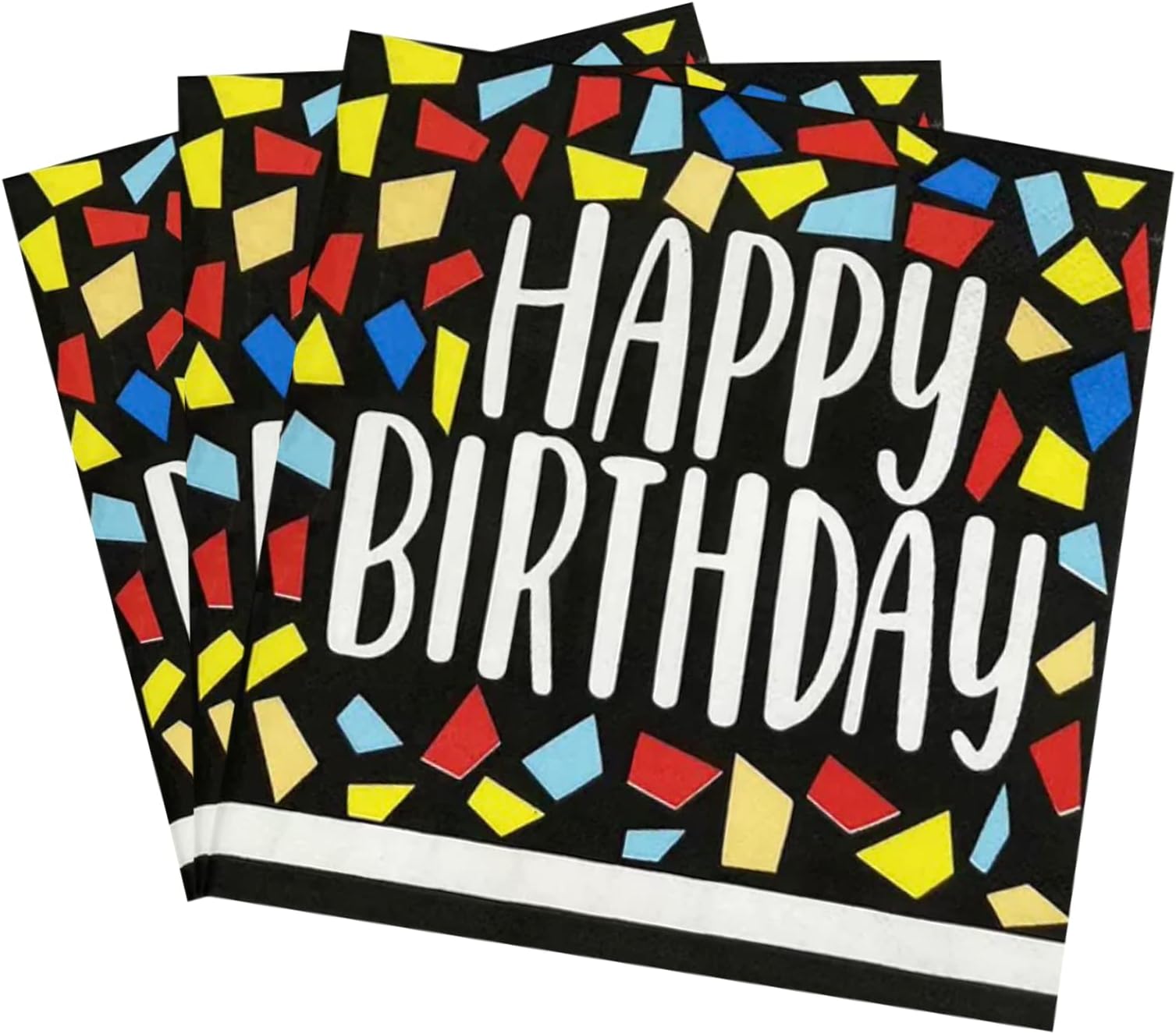 Amazon.com: 40pcs Colorful Happy Birthday Napkins,Birthday Napkins for ...