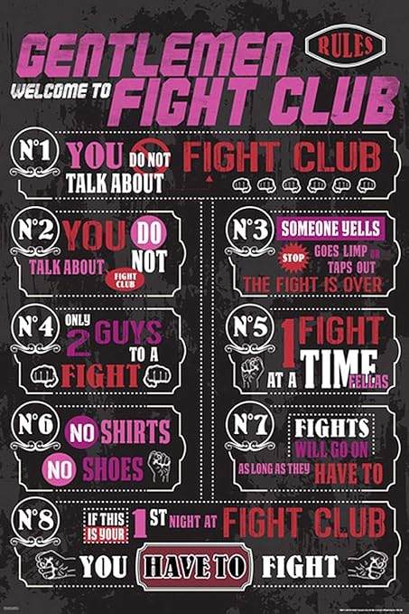Fight Club Rules Poster