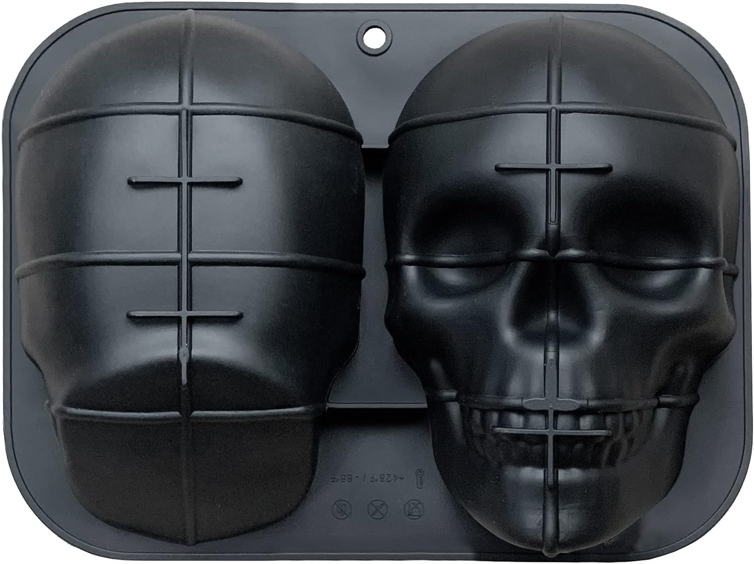 JETKONG Extra Large Silicone Skull Cake Mold Haunted Skull Baking Cake ...