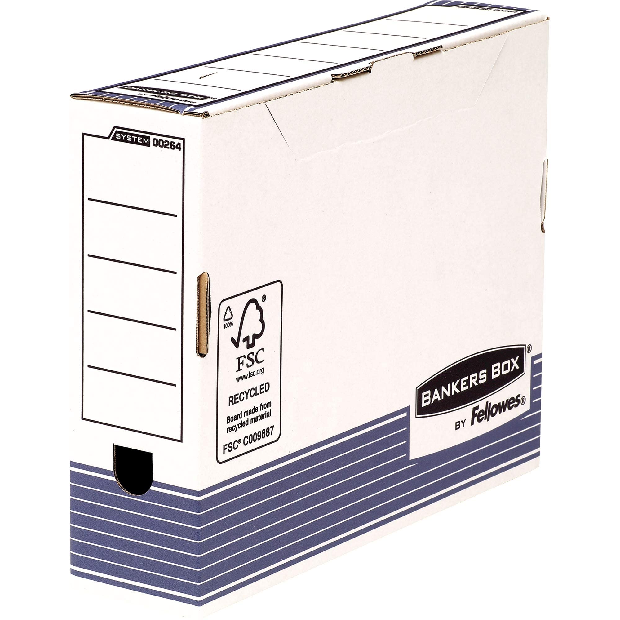 Bankers Box System A4 80mm Spine Transfer Files - Blue (Pack of 10 ...