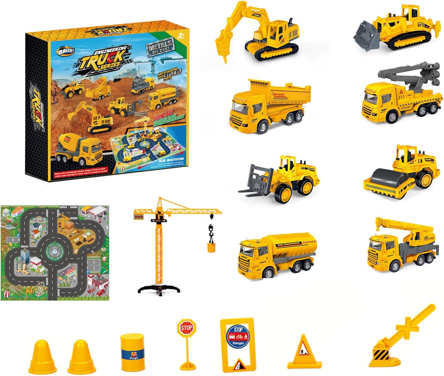 Amazon.co.jp: TOMMYFIELD ショベルカー おもちゃ ユンボ はたらく車 乗り物 重機 建設車両 作業車両 (30) [並行輸入品] : おもちゃ