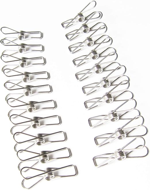 Amazon.com : 20Piece Stainless Steel Wire Multi-Purpose Clips, Set of ...