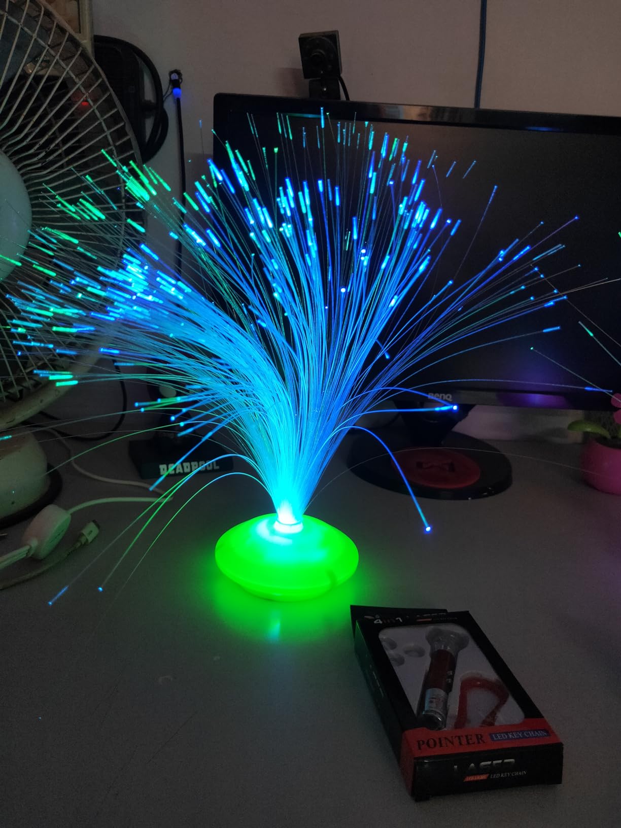 Buy Jainchan® LED Fiber Optic Lamp + Free LED Lasser Keychain | Light ...