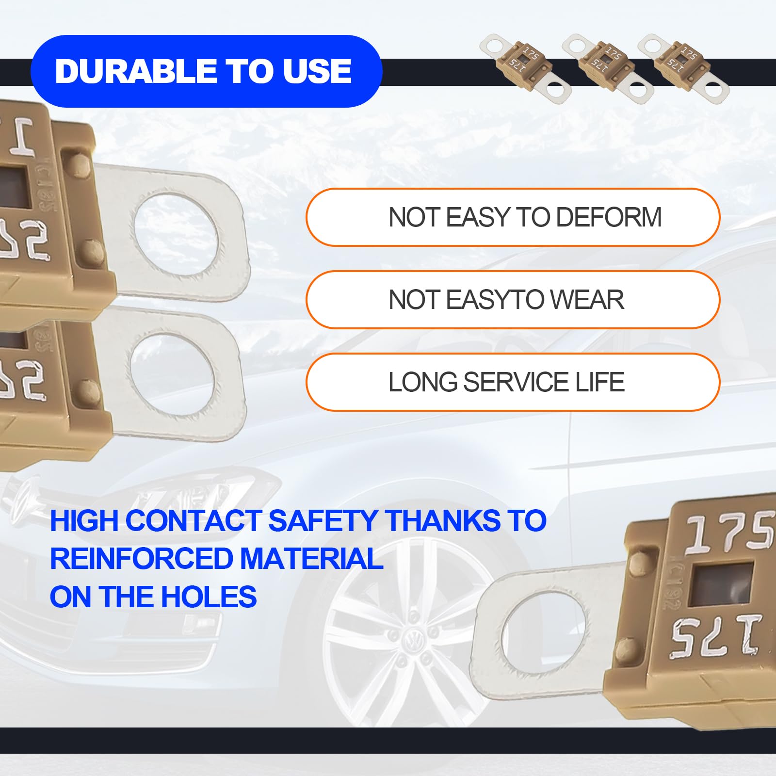 Snapklik.com : 3PCS AMI/Midi Fuse, High Current 175A, For Cars, Buses ...