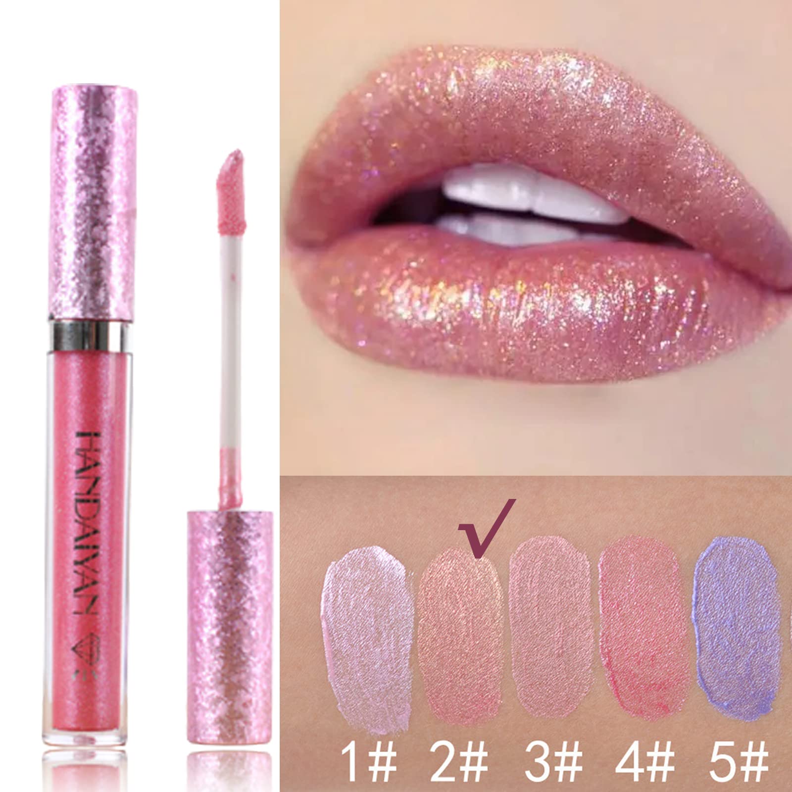 Metallic Lipstick In Pink Colors