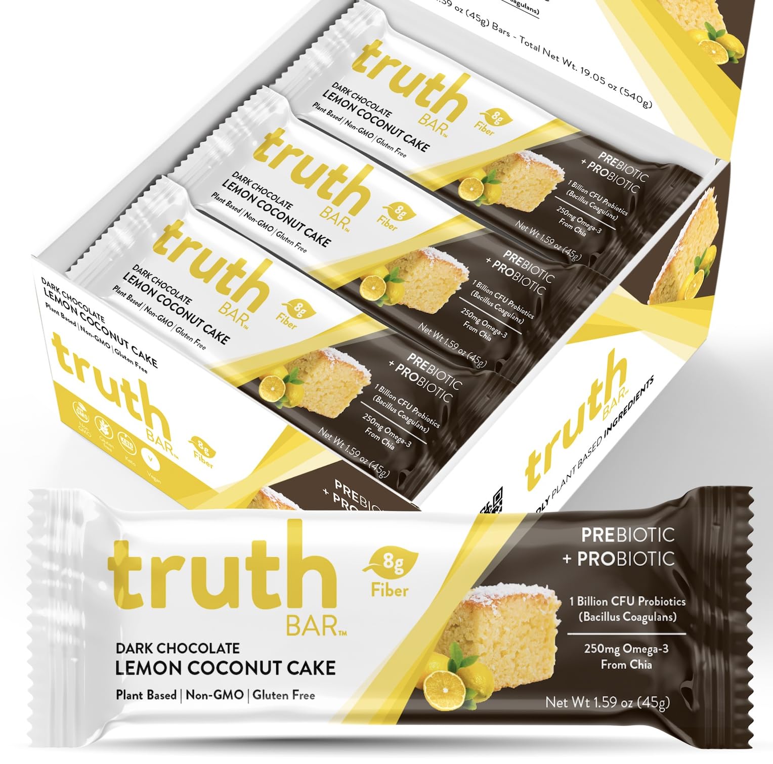 Truth Bar Prebiotic & Probiotic Keto Snack Vegan Bars with Omega-3's ...