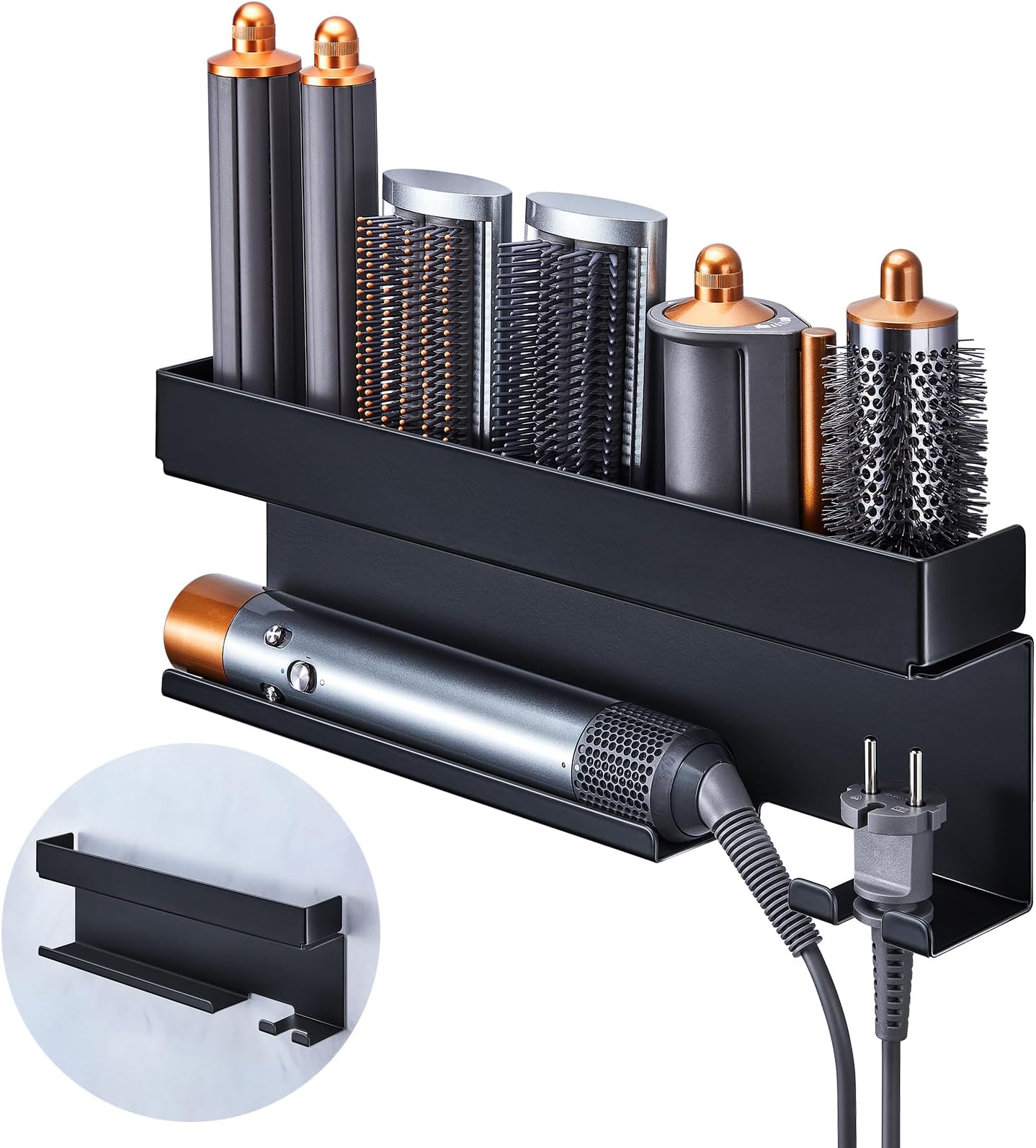 Amazon.com: XILIMEN Hair Tool Organizer Wall Mount, Curling Iron Holder ...