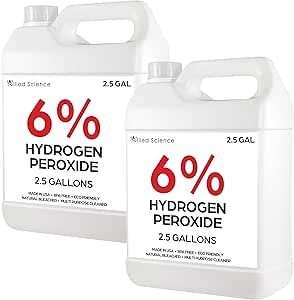 Allied Science 6% Hydrogen Peroxide, Food Grade H202 and Water, 5 ...