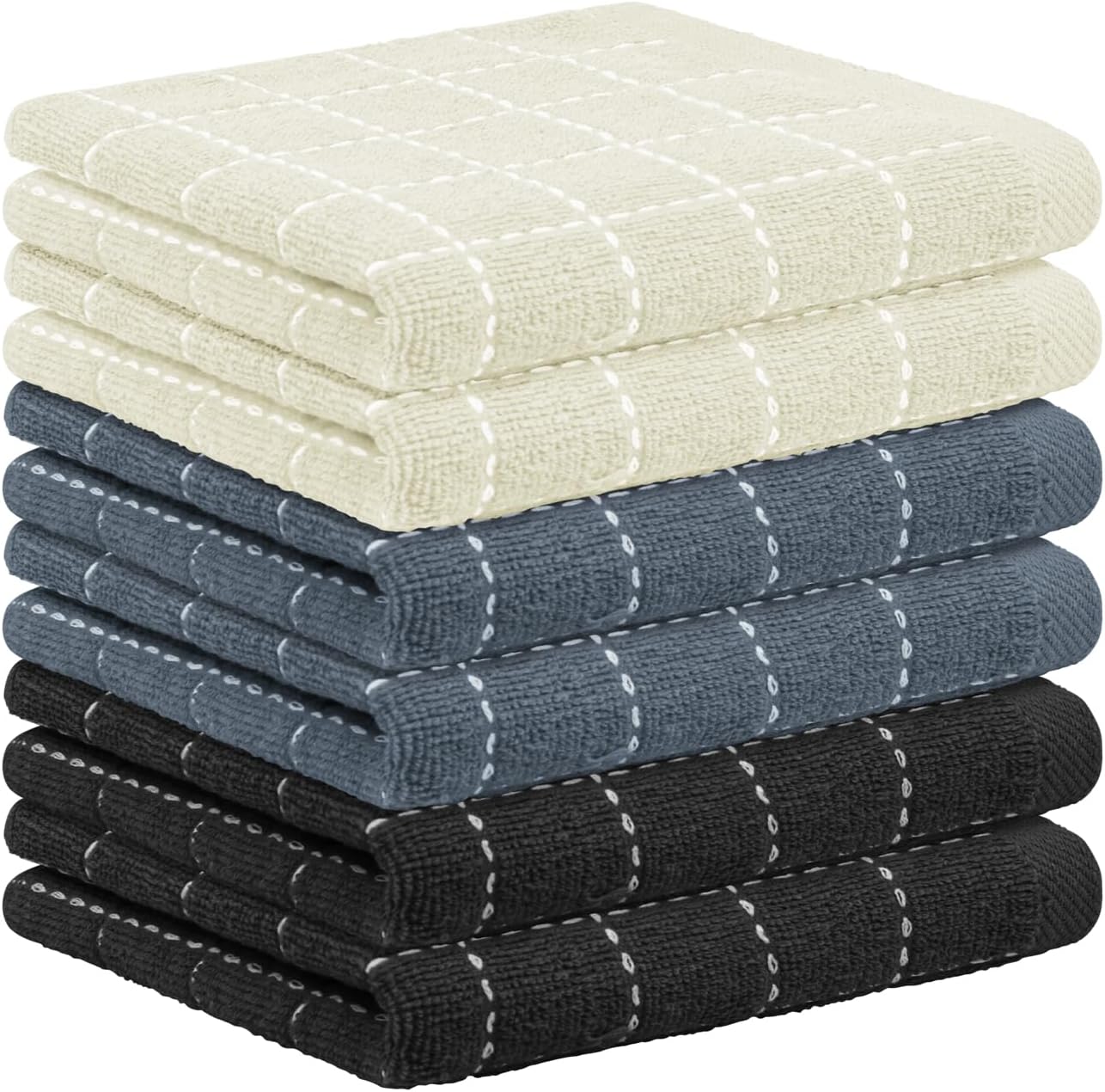 Amazon.com: Nialnant 6 Pack Dish Cloths for Washing Dishes, 100% Cotton ...
