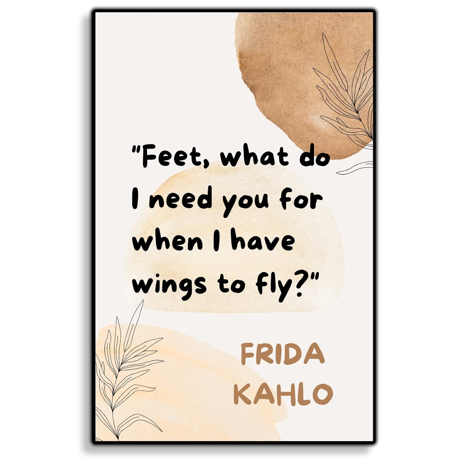 Amazon.com: Inspirational Feminist Poster - Frida Kahlo Quote ...