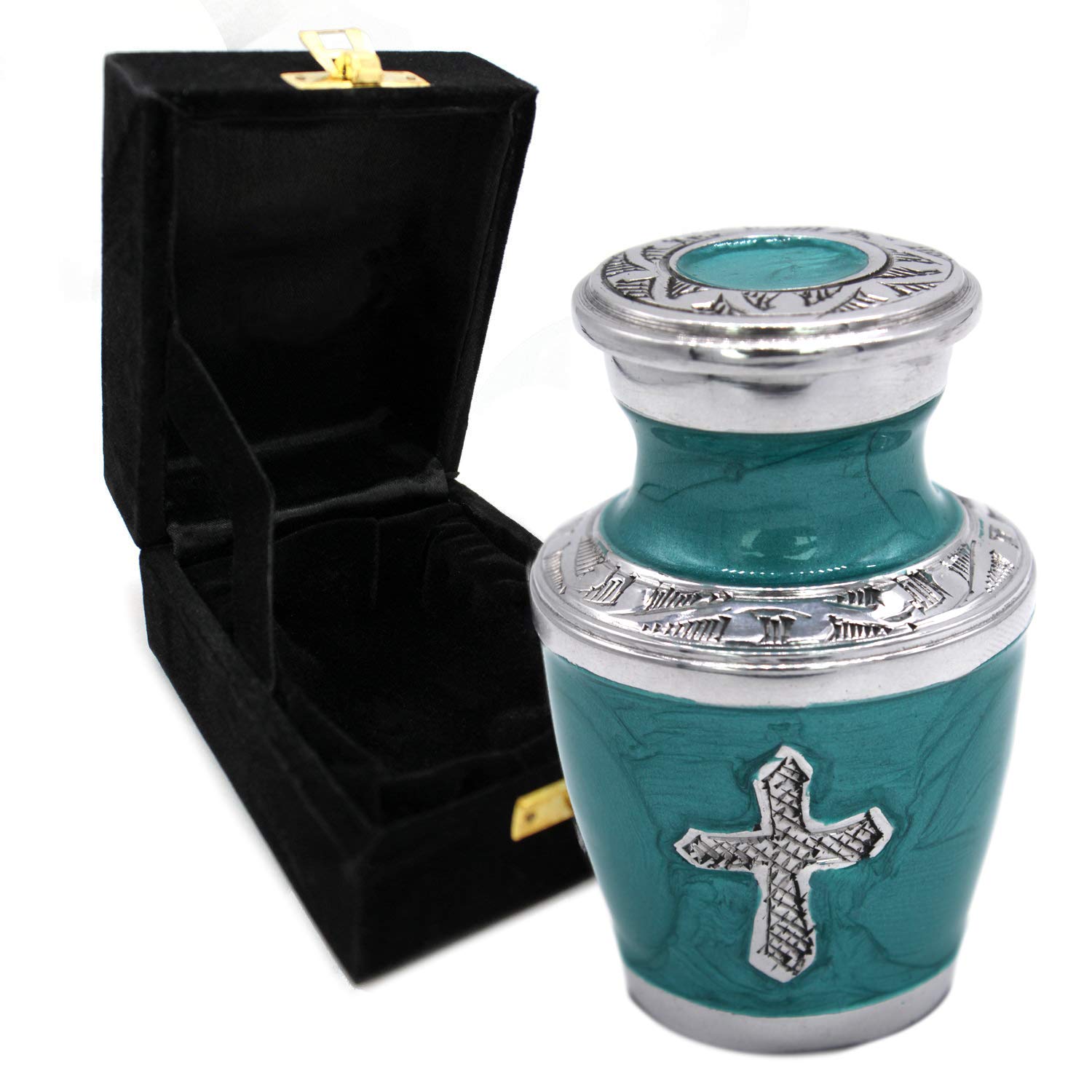 Amazon.com: Cross Keepsake Urns for Human Ashes with Velvet Gift Box ...