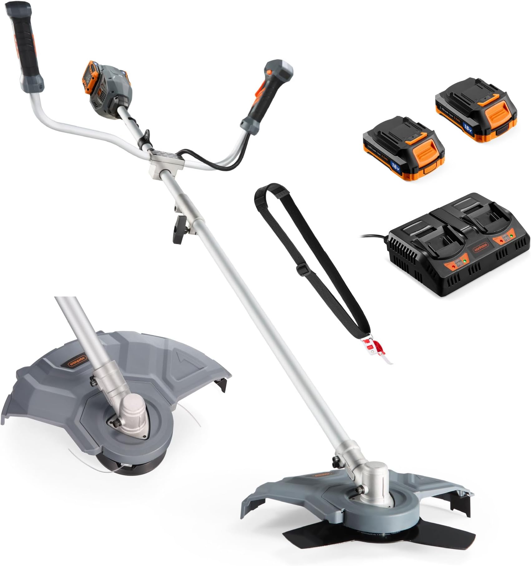 VonHaus Grass Trimmer & Brush Cutter Cordless 2 in 1 – Electric Edger ...