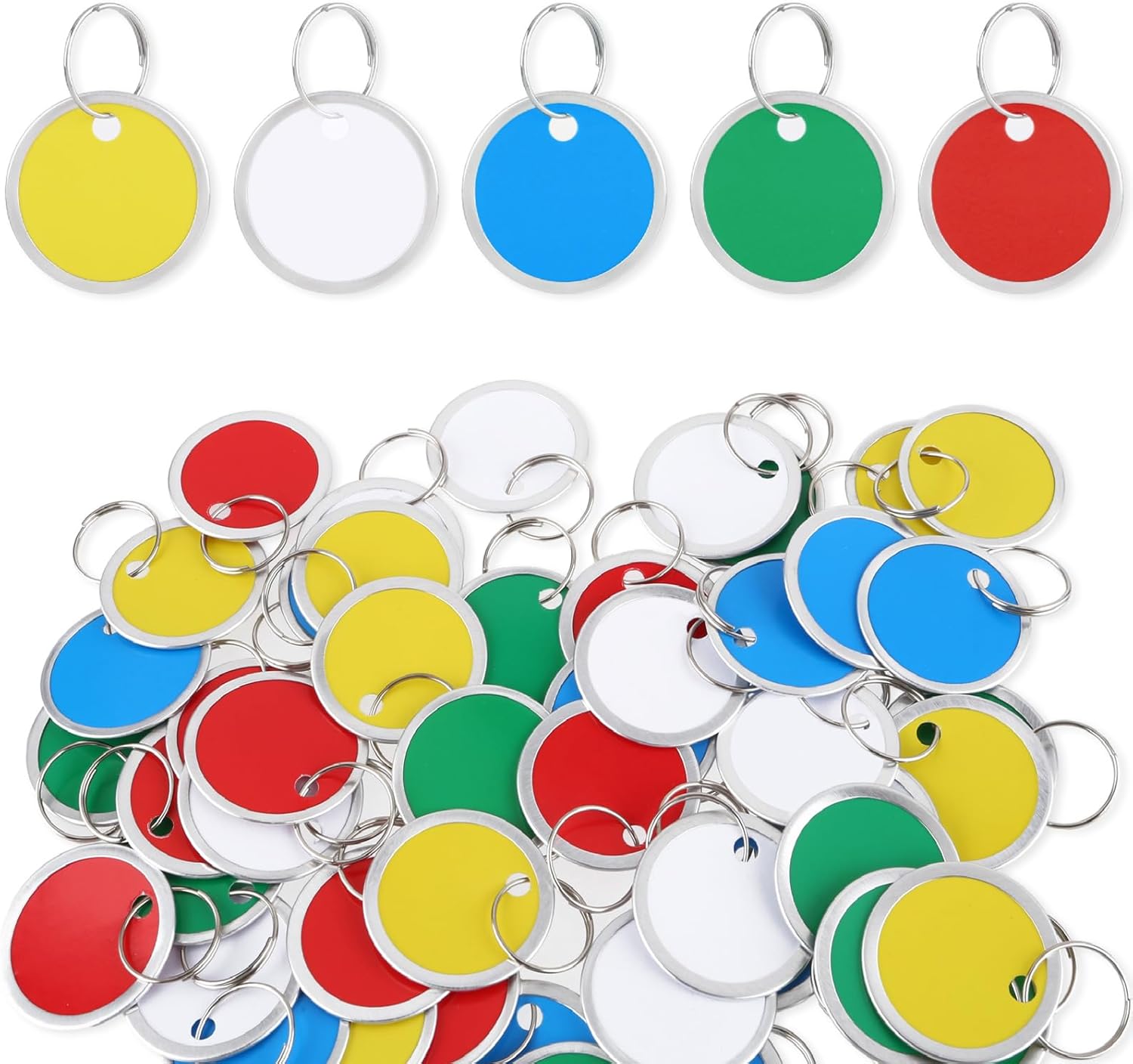 Amazon.com : Mabor 50Pcs Round Paper Key Tags - 1.22 Inch Blank Key ...