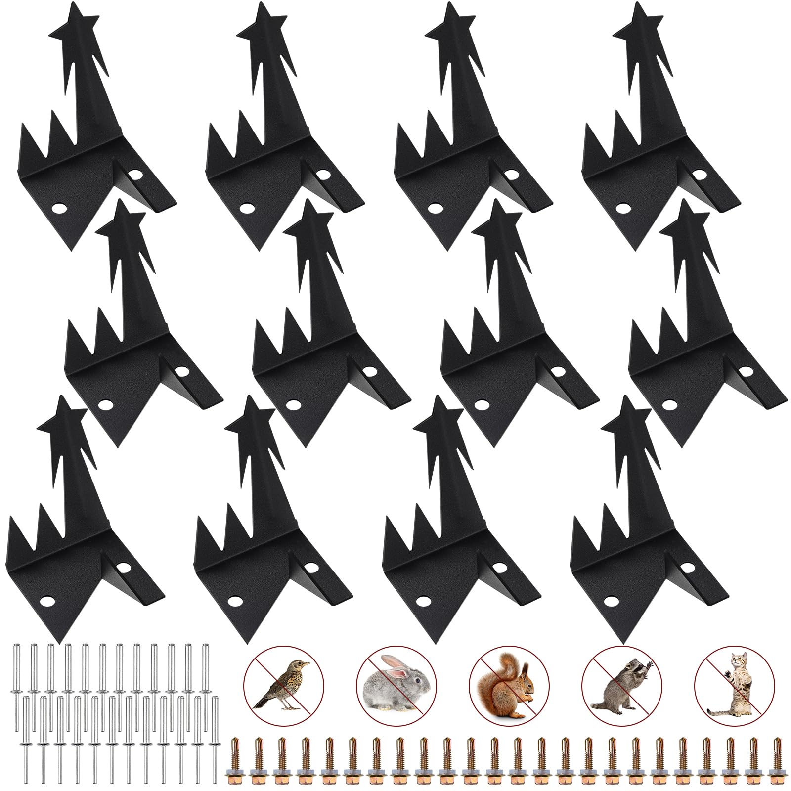 Snapklik.com : Yaocom 12 Pcs Intruder Deterrent Fence Wall Spikes