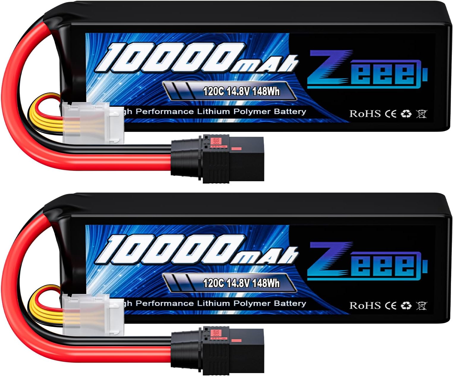 Amazon.com: Zeee 4S 10000mAh Lipo Battery 14.8V 120C with QS8 Connector ...