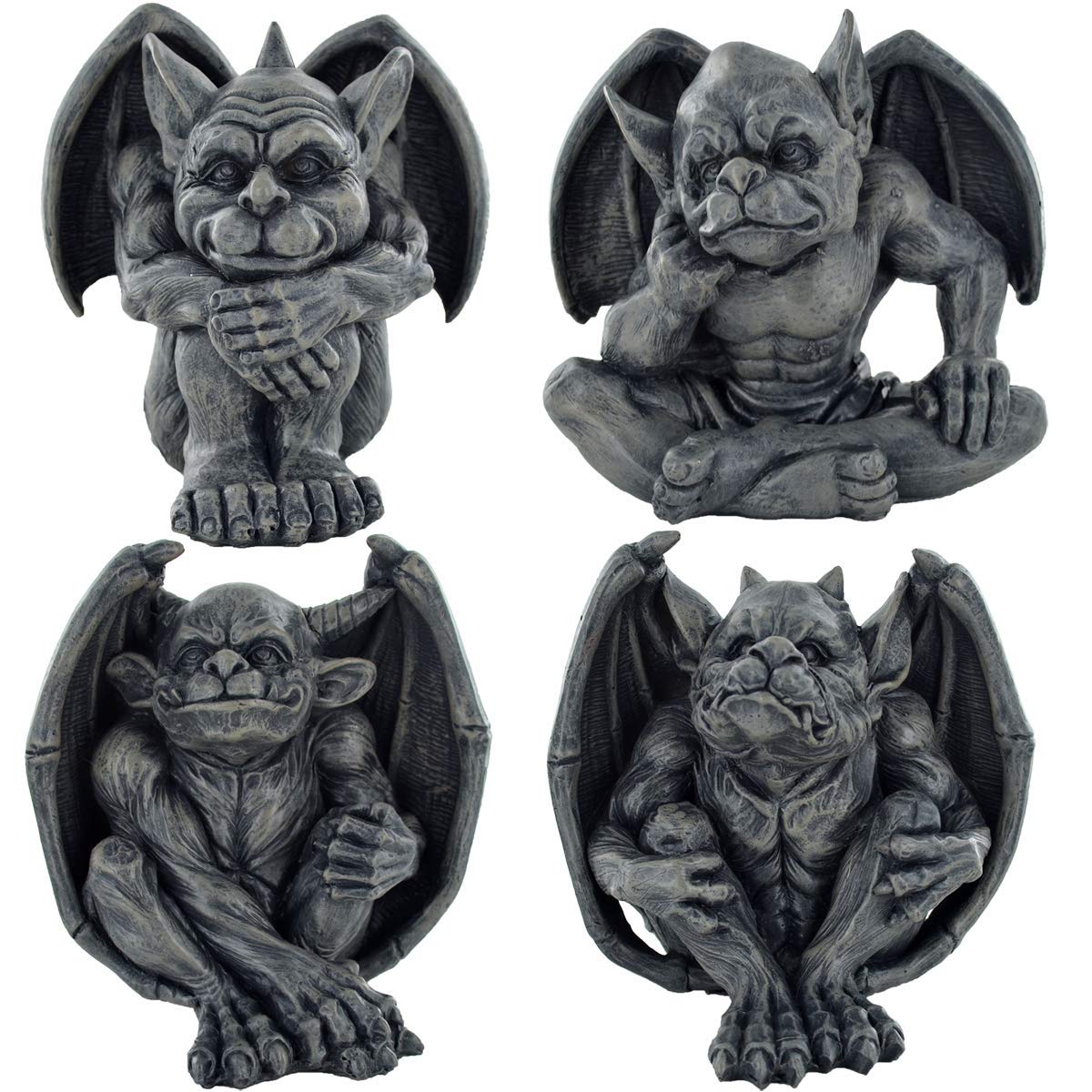 Gargoyle Set of 4 Figurines Home Decor Fantasy Ornament Gift Ideas ...