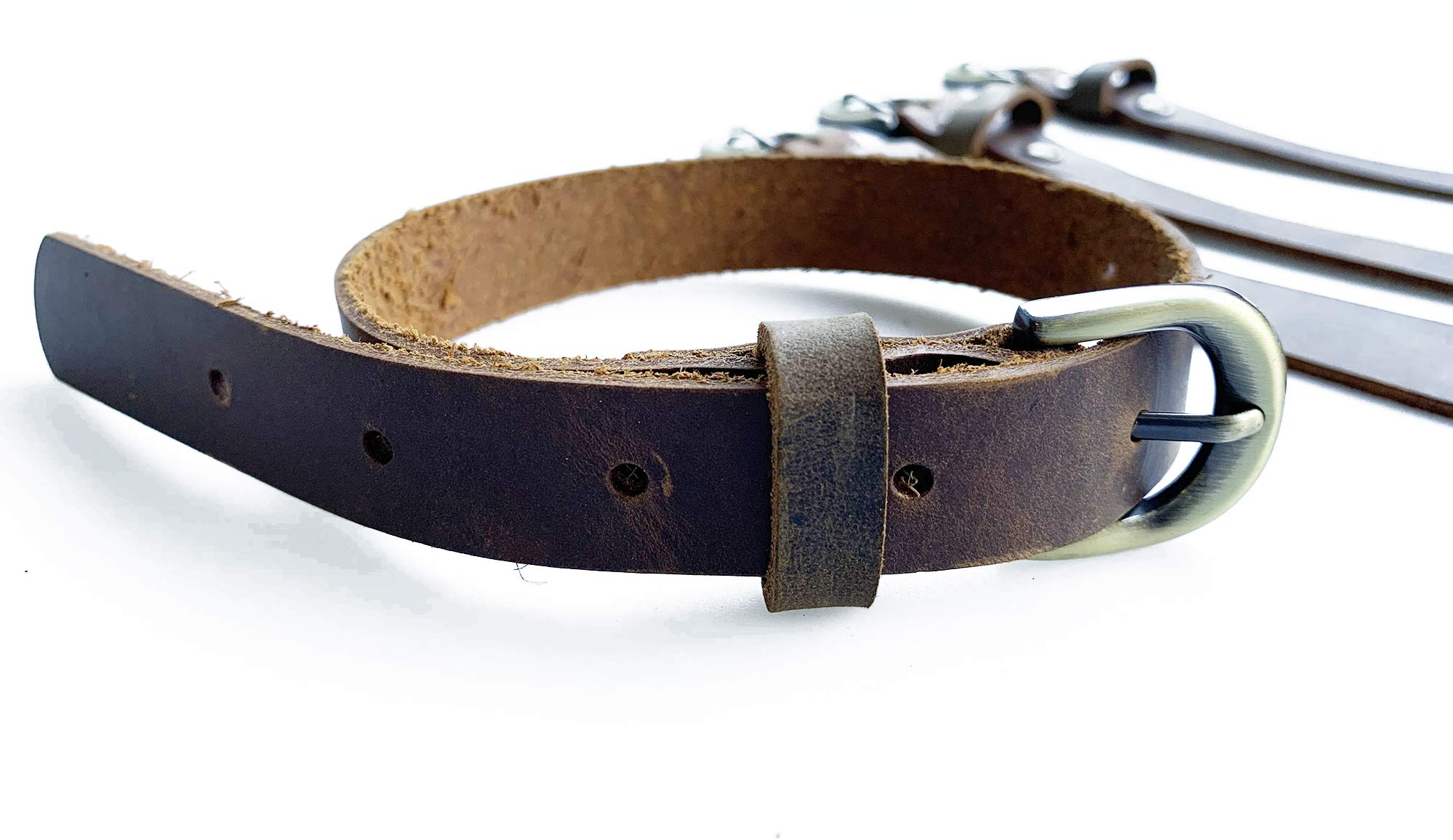 Genuine Leather Straps (4 Pack),Leather Cinch Straps, Multipurpose ...
