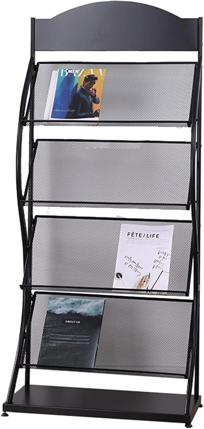 Amazon.co.jp: Large Magazine Holder Stand Floor, Black White Living ...