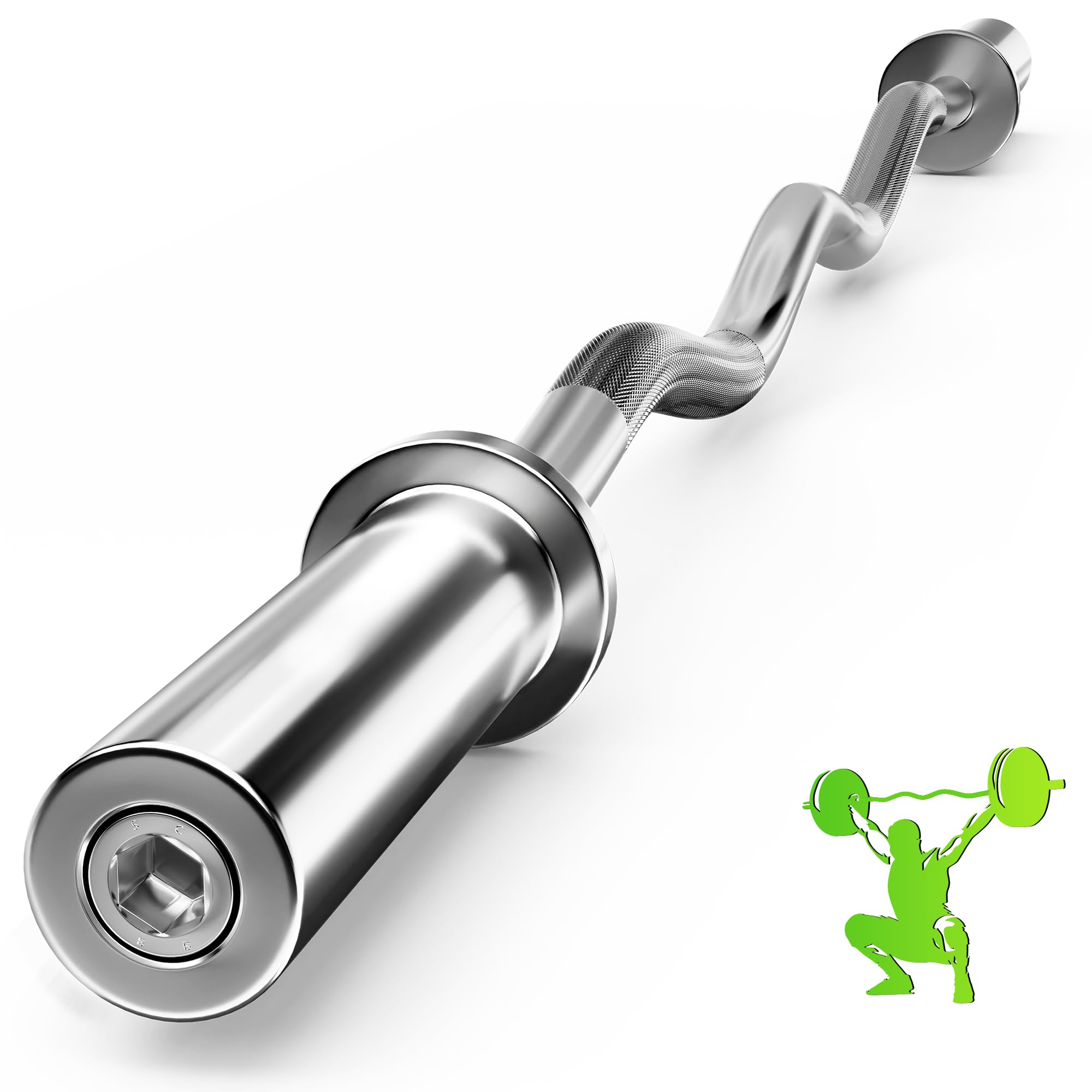 Snapklik.com : TUYOHW 4ft Curl Bar & 7ft Olympic Weight Bar