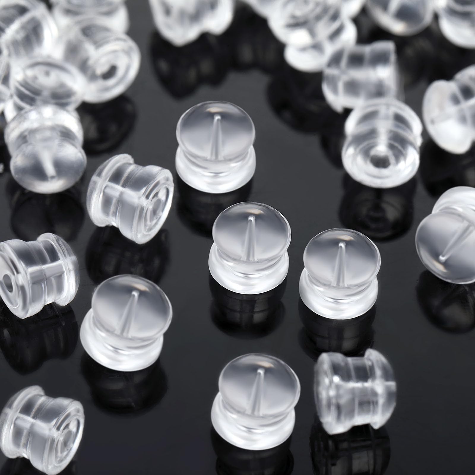 Amazon.com: Silicone Earring Backs, 200PCS Soft Earring Stoppers, Clear ...
