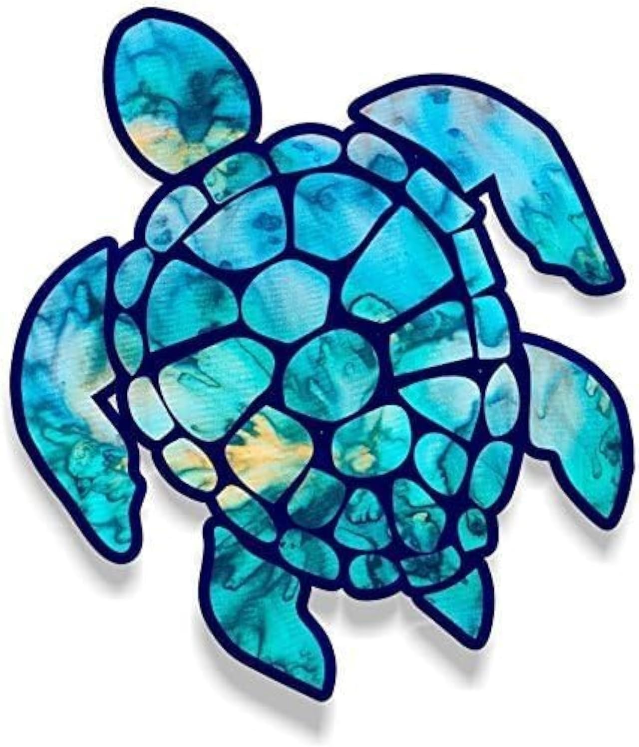 Amazon.com - Sea Turtle Watercolor Blue Bumper Sticker Vinyl Decal 5"