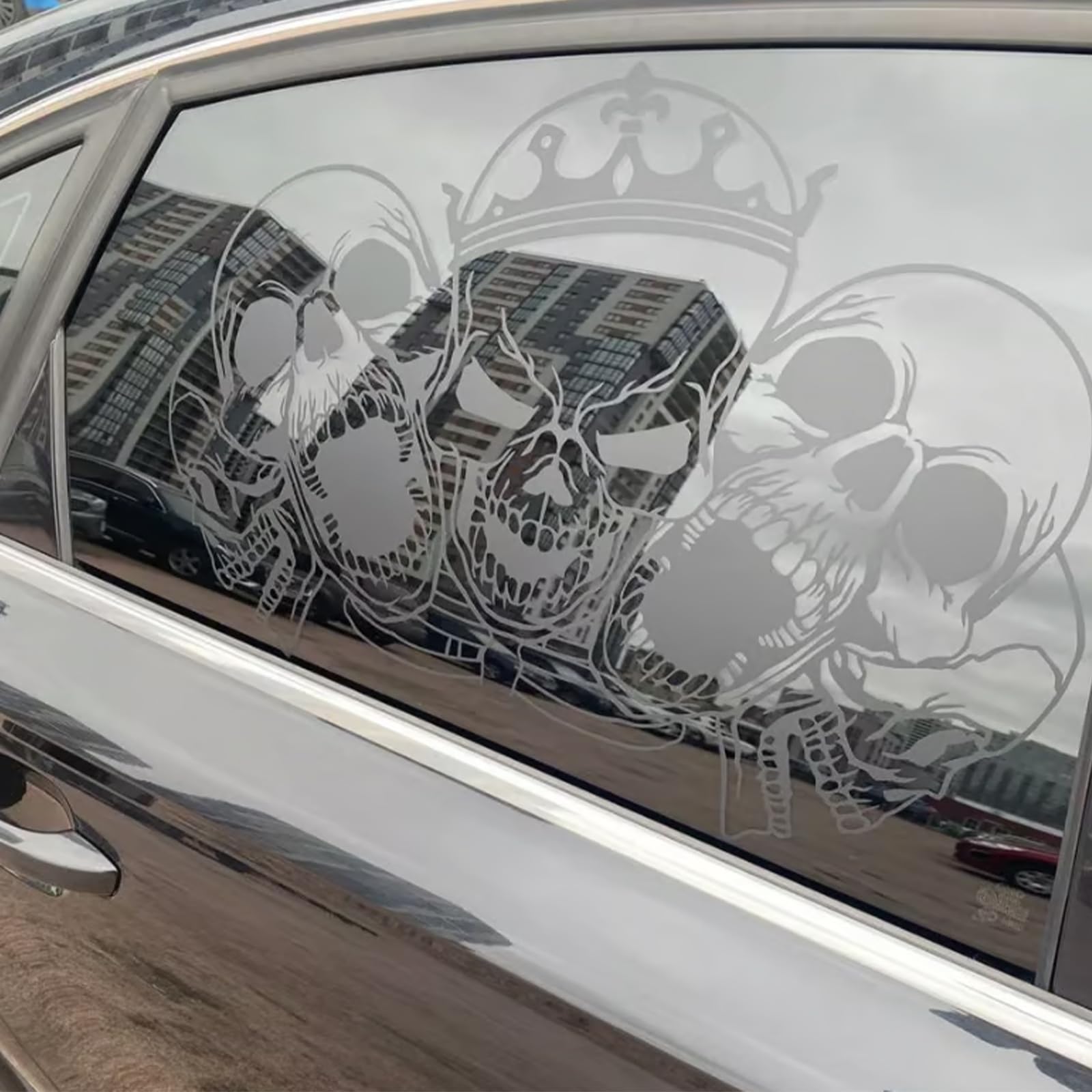 Amazon.com - Car Window Full Coverage Skull Decal,Halloween Horror Car ...