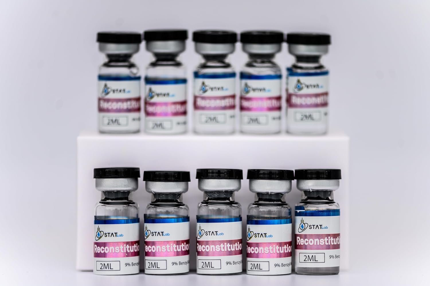 STAT Lab Reconstitution Solution Sterilized Water Glass Bottle .9% ...