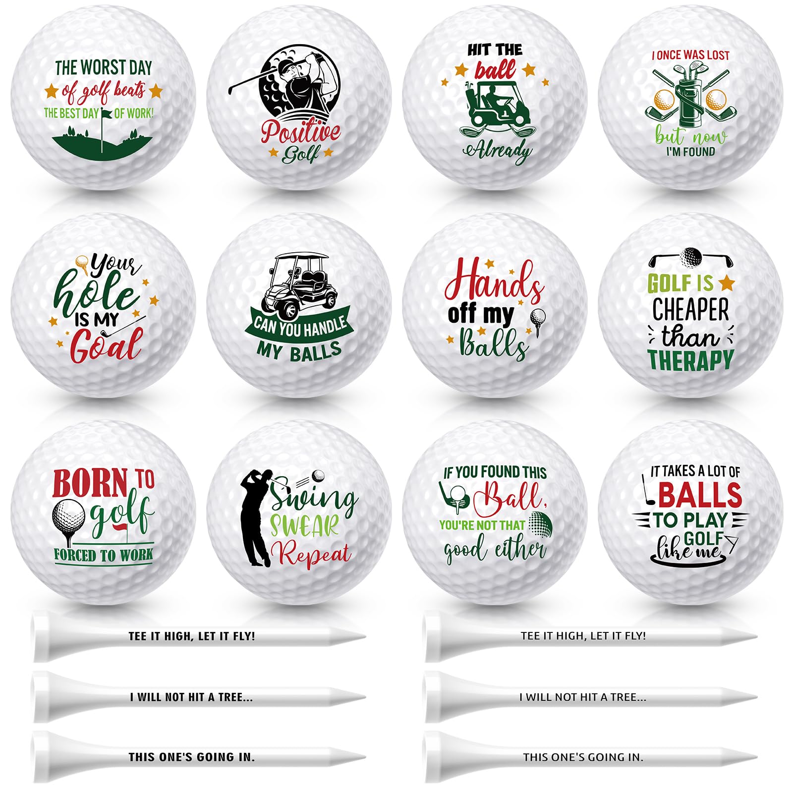 Snapklik.com : MiniInflat 18 Pcs Funny Golf Balls Set