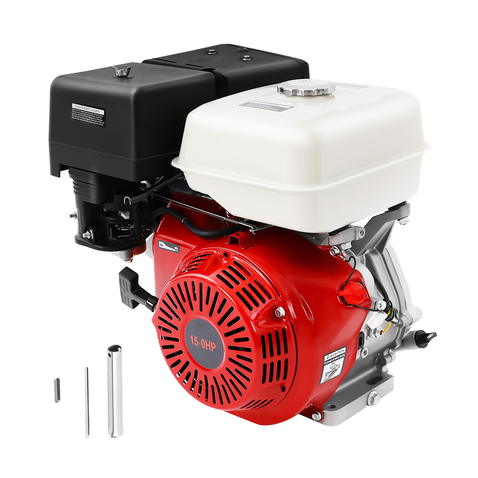 Amazon.com: JAYGOVAN 15HP Gas Engine Horizontal Shaft 420cc 4 Stroke ...