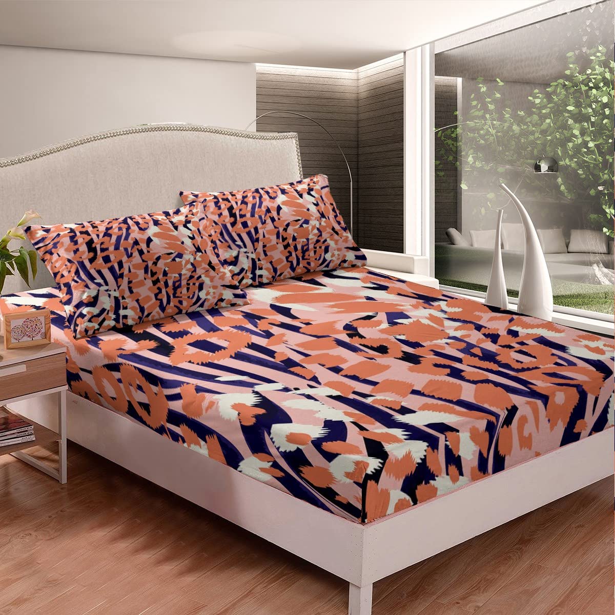 Blue Zebra Print Bedding
