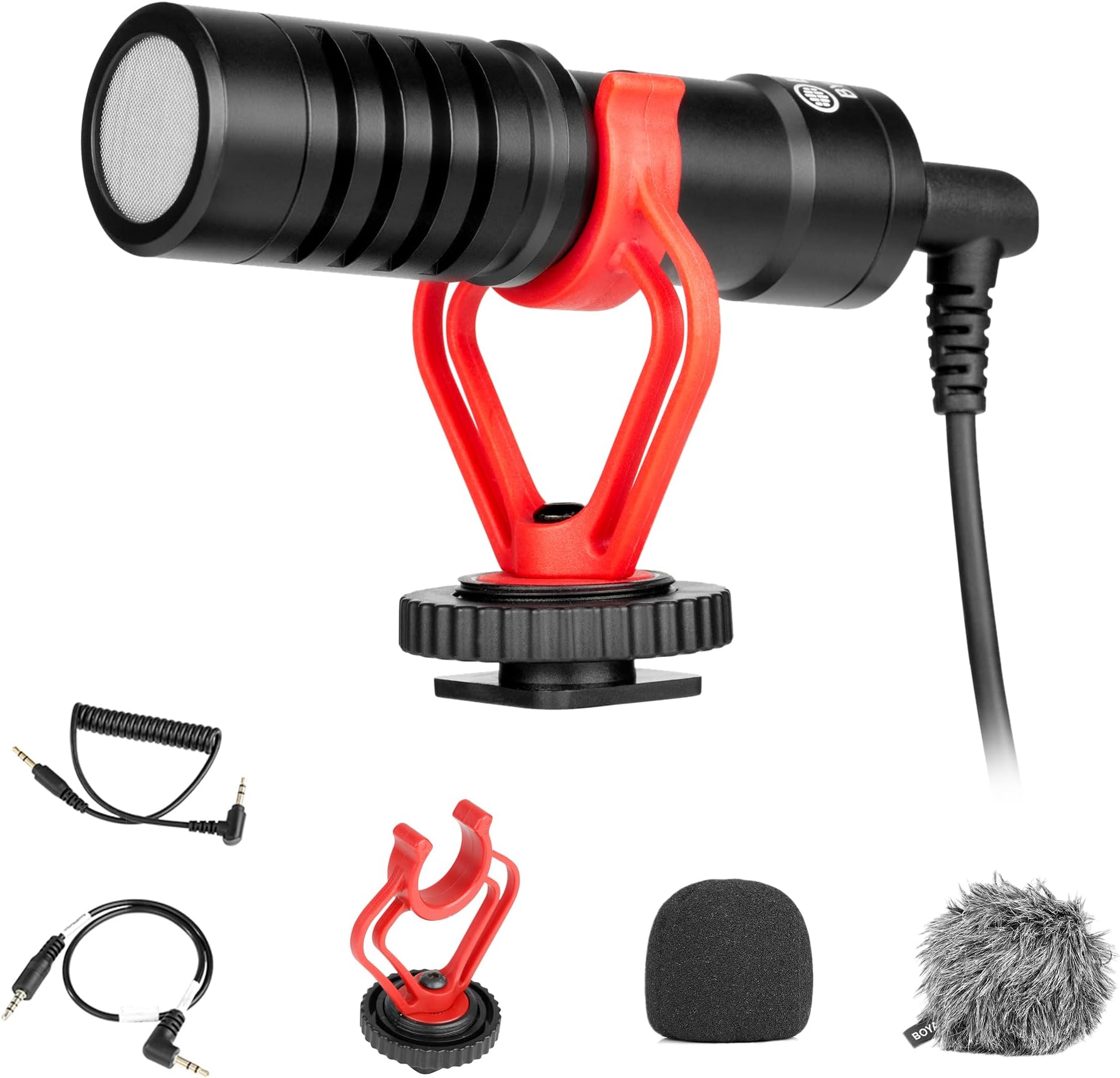 Amazon.com: BOYA by-MM1 On-Camera Shotgun Microphone for iPhone ...