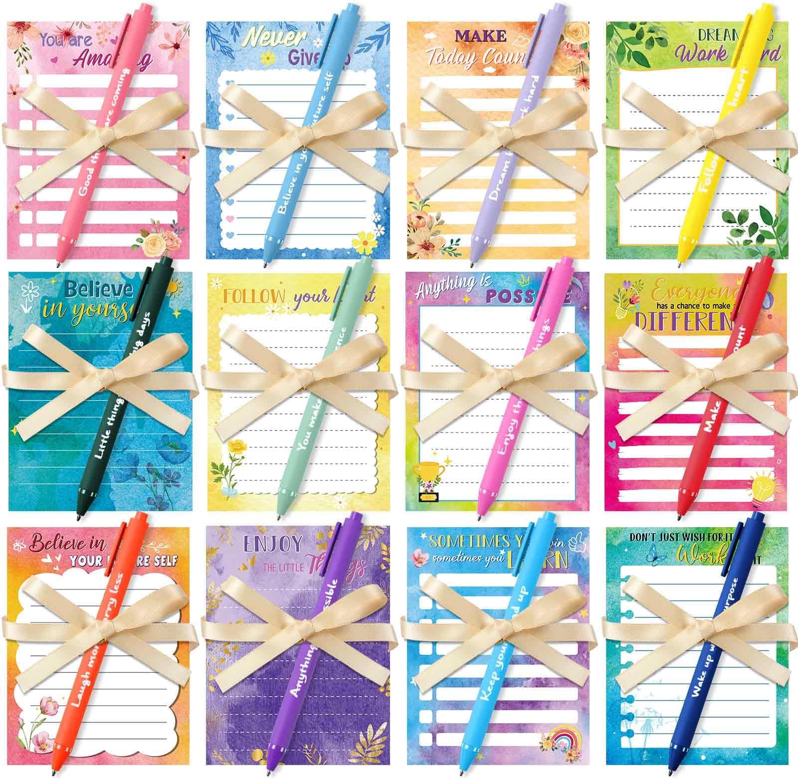Amazon.com : Yaomiao 24 Pcs Inspirational Gifts Set Motivational Pens ...