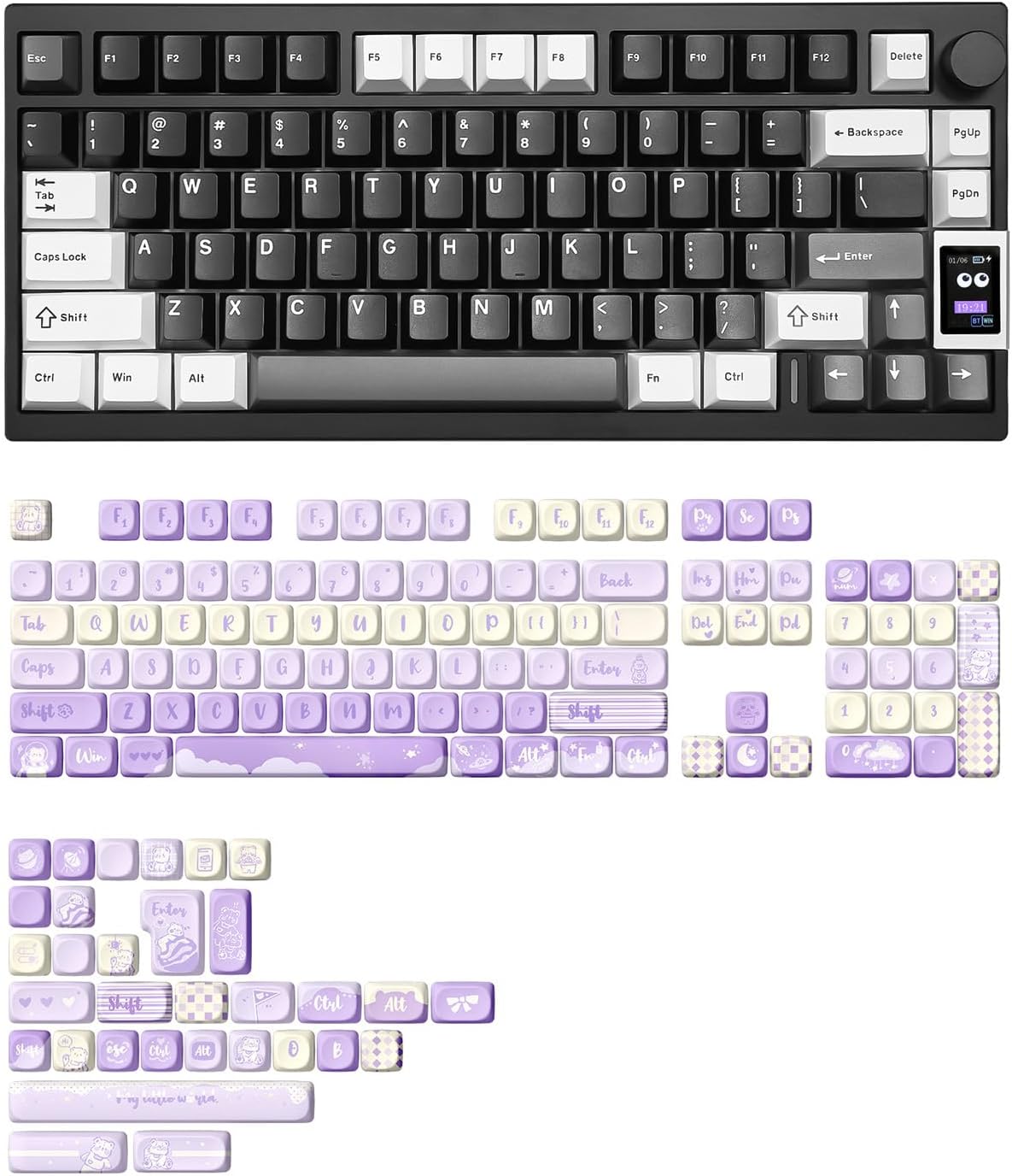 Amazon.com: YUNZII AL80 Wireless Mechanical Keyboard(Black, Gateron ...