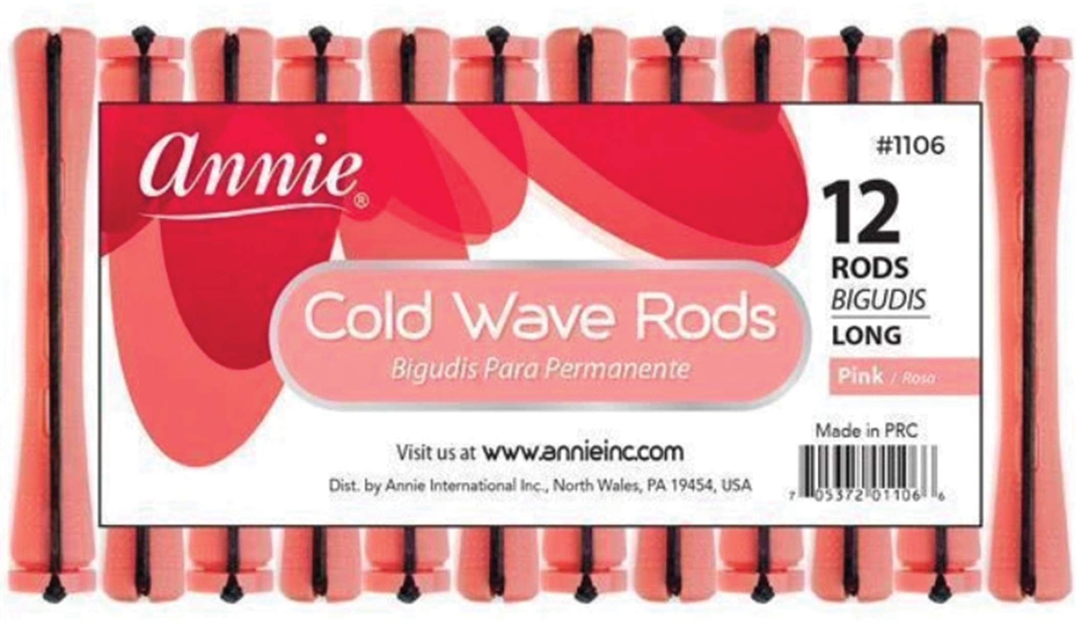 Amazon.com : 3 Packs of Annie Cold Wave Rods-Long #1106 (12 Pieces per ...
