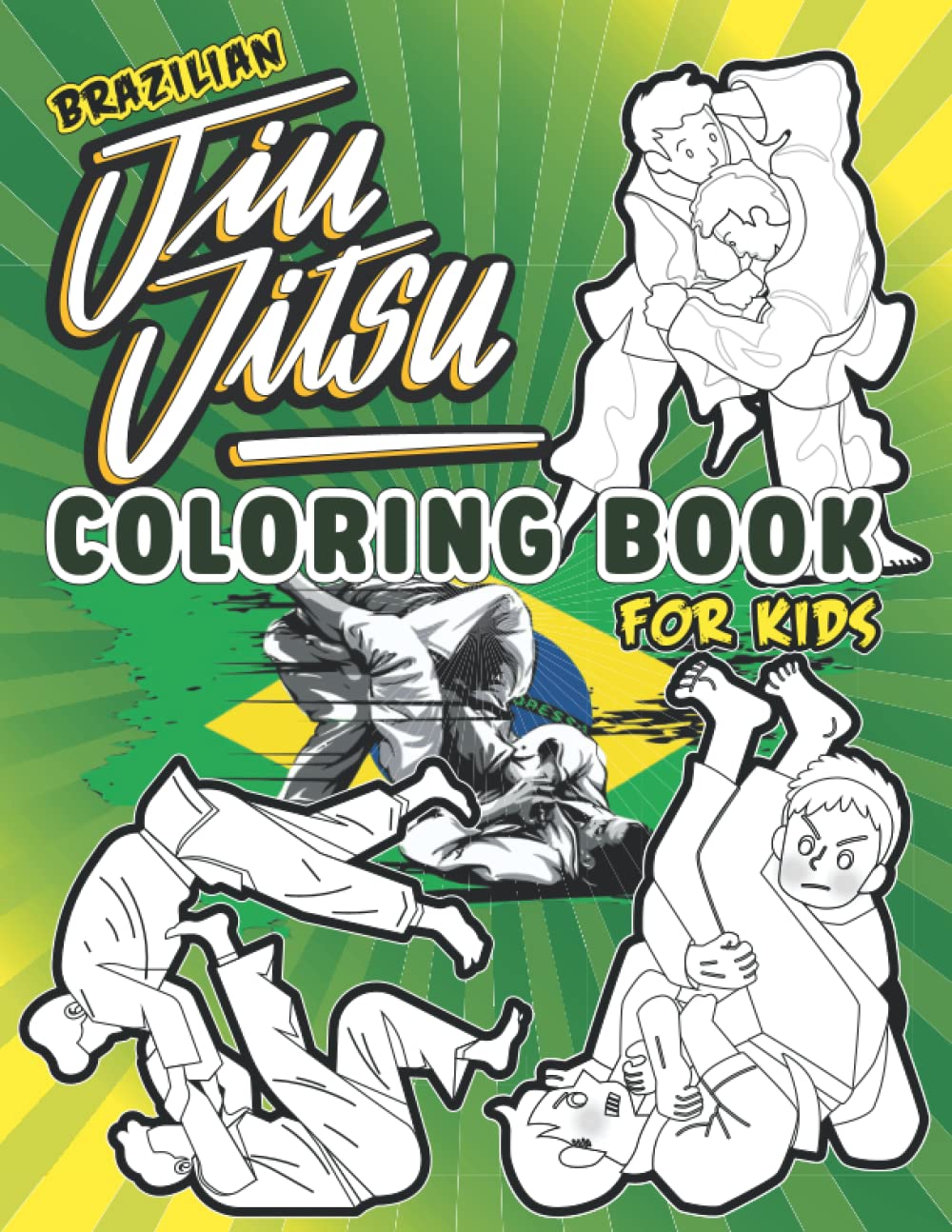 Brazilian Jiu Jitsu Coloring Book For Kids: A Fun Activity Book for BJJ ...