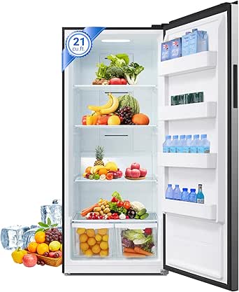 Amazon.com: Smad 21 Cubic Feet Frost Free Upright Freezer Stainless ...