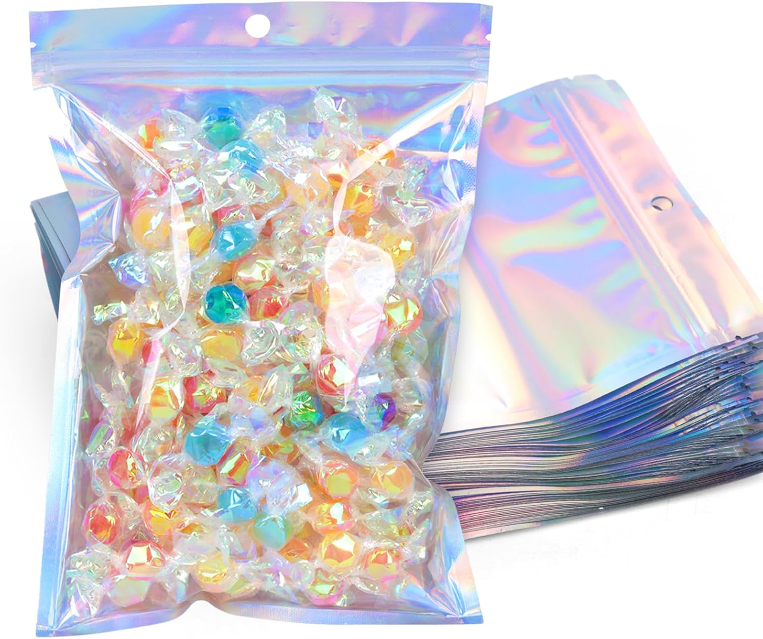 Amazon.com: Shindel 75PCS Holographic Freshie Bags, 6" x 9" Snack Bags ...
