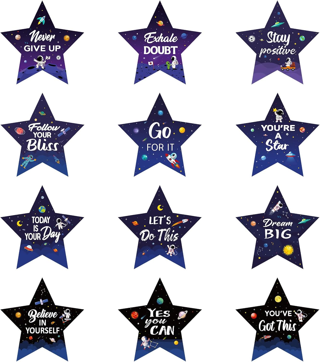 Amazon.com : Pajean 48 Pcs Star Positive Bulletin Board Decoration ...