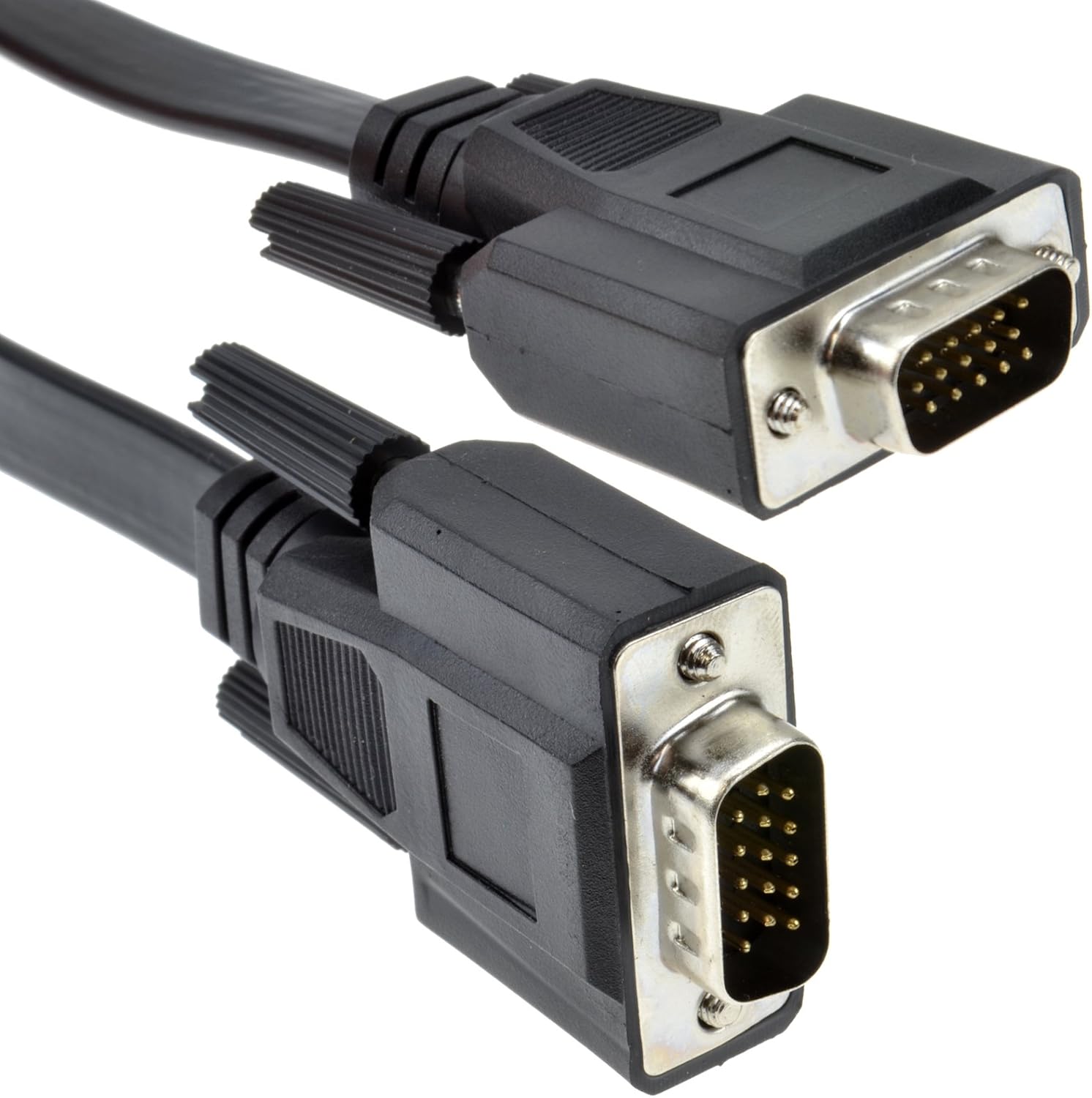 Amazon.com: kenable Flat 15 Pin VGA Cable for PC Laptop to Monitor or ...
