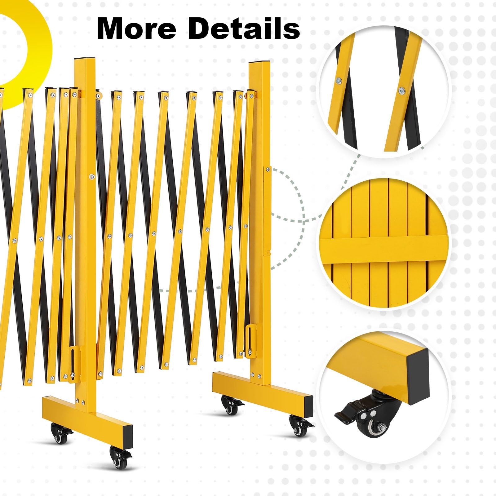 Snapklik.com : 16FT Expandable Barricade Gate Folding Security Gate ...