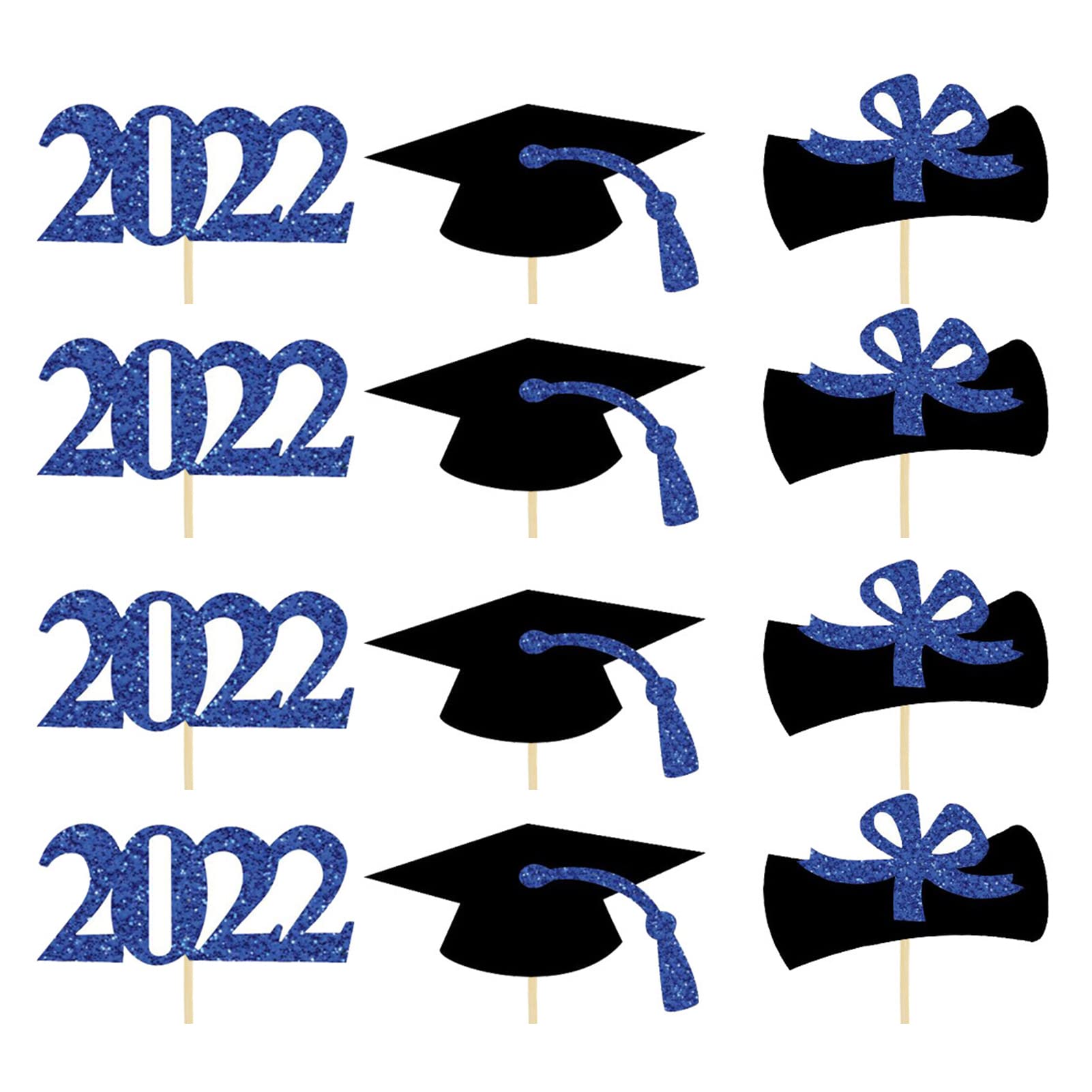 Buy Graduation Cake Topper 2022, Graduation Party Supplies 2022, 12 ...