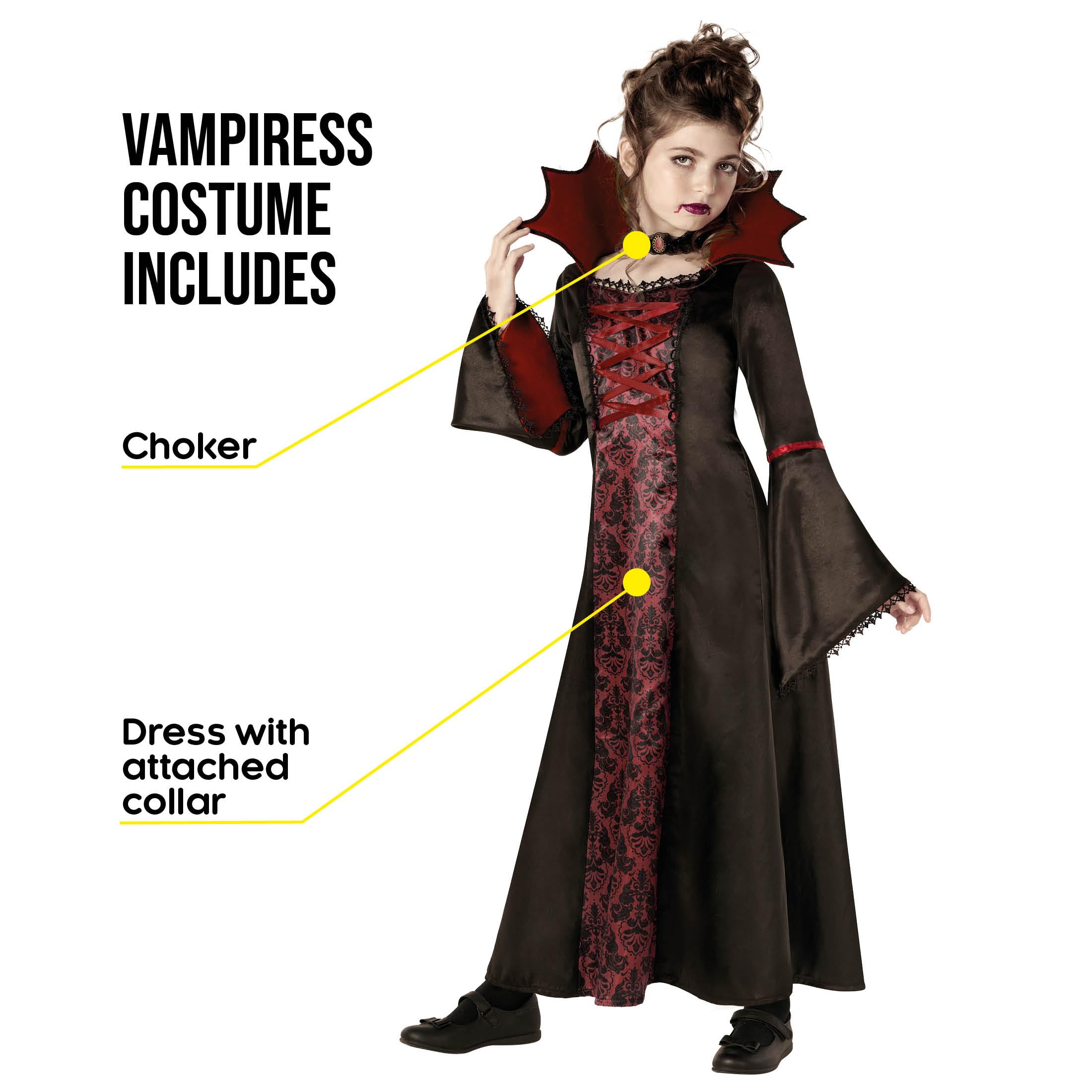 Snapklik.com : Morph Vampire Costume For Girls - Scary Kids Halloween ...