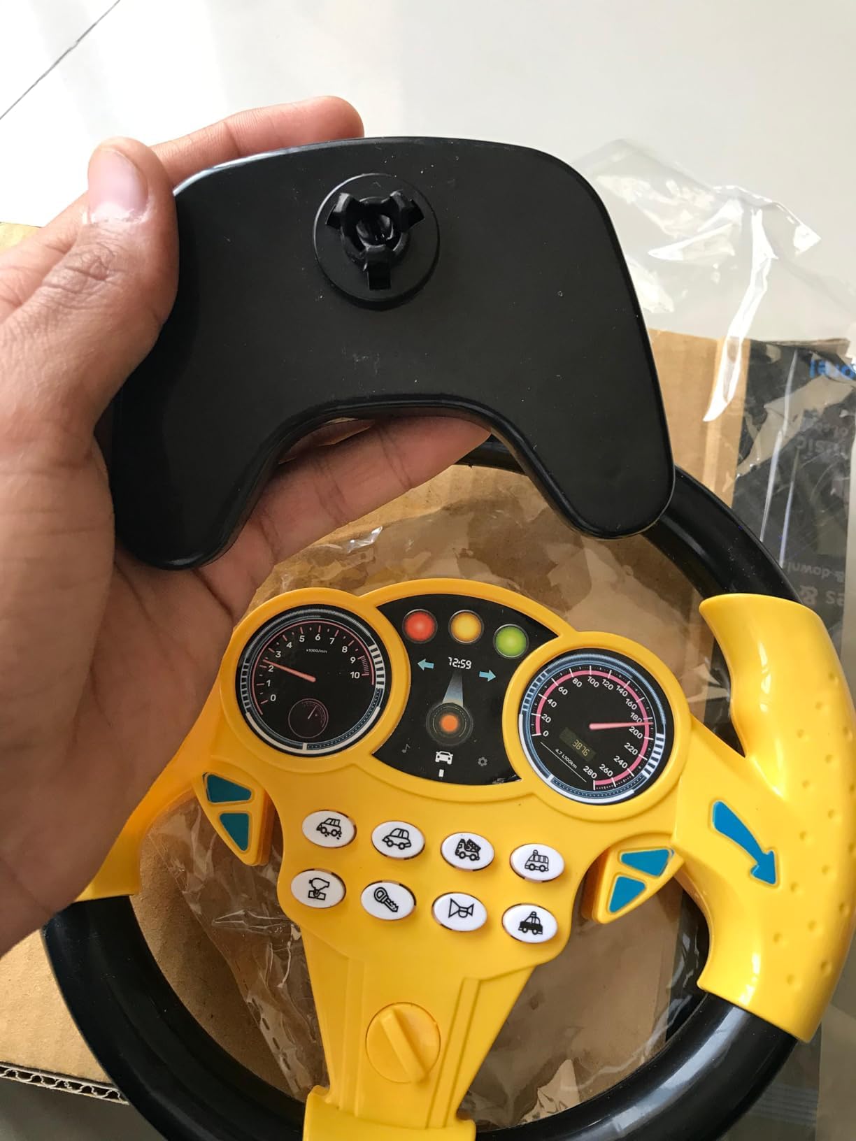 lizepto Steering Wheel Toy Simulate Driving Car Copilot Steering Wheel ...
