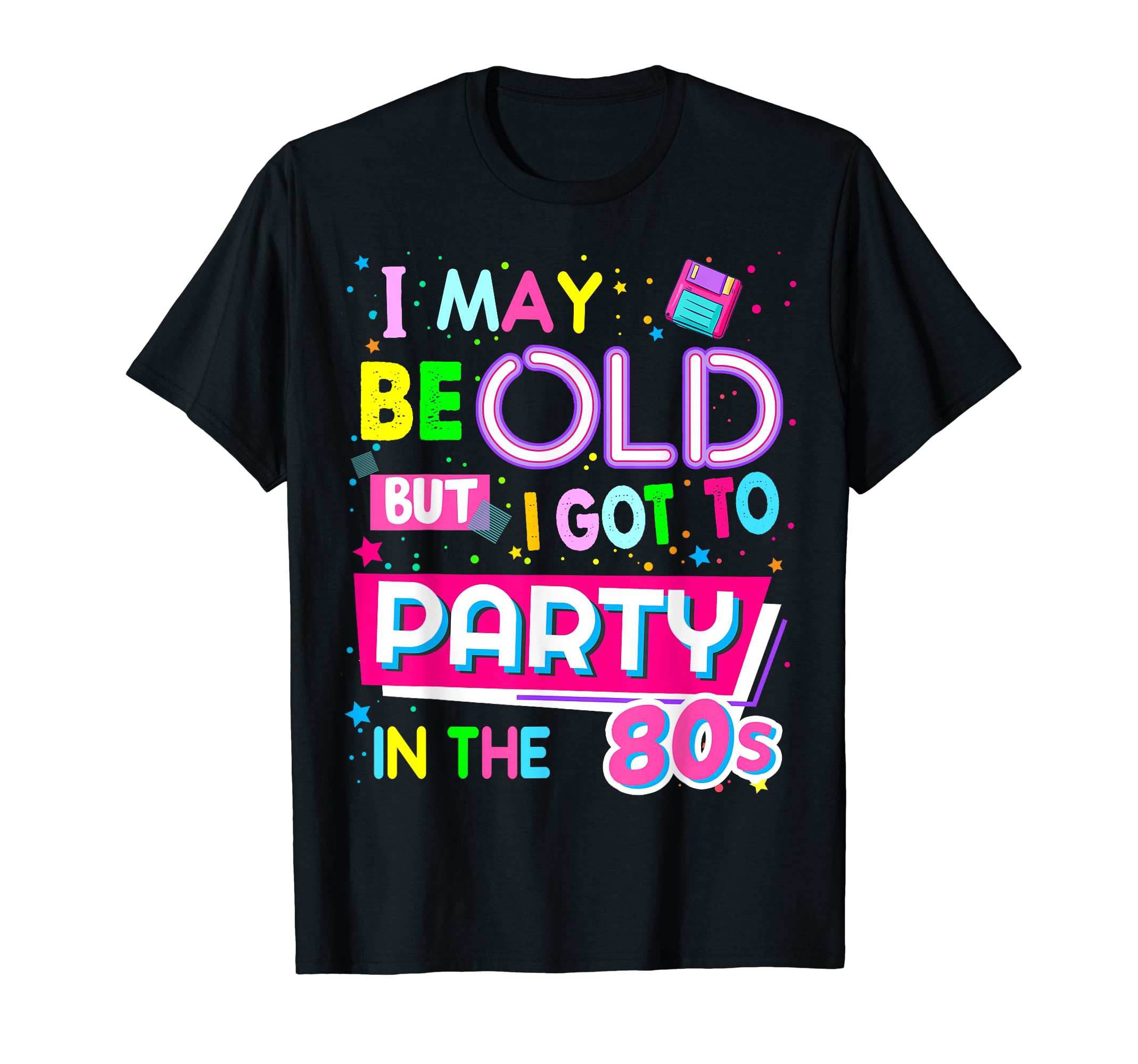 80s Design For Women Rave Outfit & 1980s Fancy Dress T-Shirt : Amazon ...