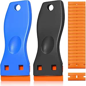 2PCS Plastic Scraper with 20 Plastic Blades – Durable Plastics Scraper ...